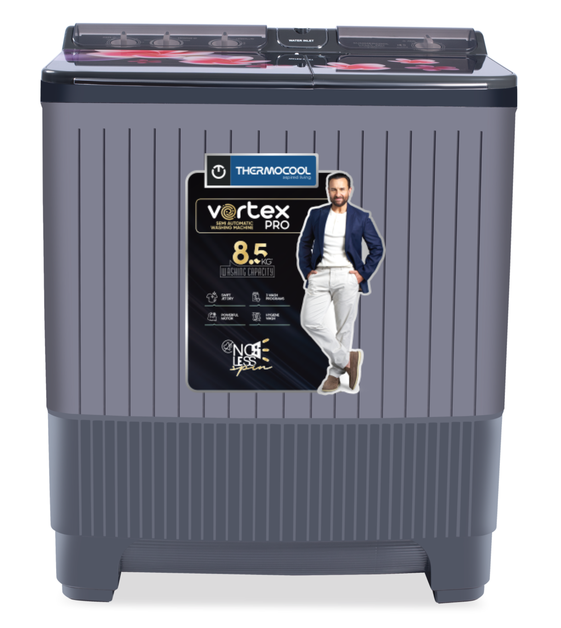 Buy Vortex Pro 8.5 kg Semi Automatic Washing Machine Online | Thermocool