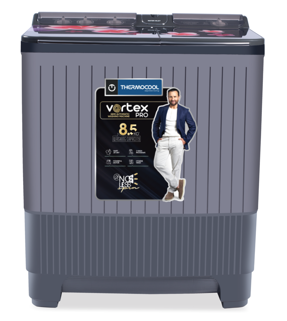 Buy Vortex Pro 8.5 kg Semi Automatic Washing Machine Online | Thermocool
